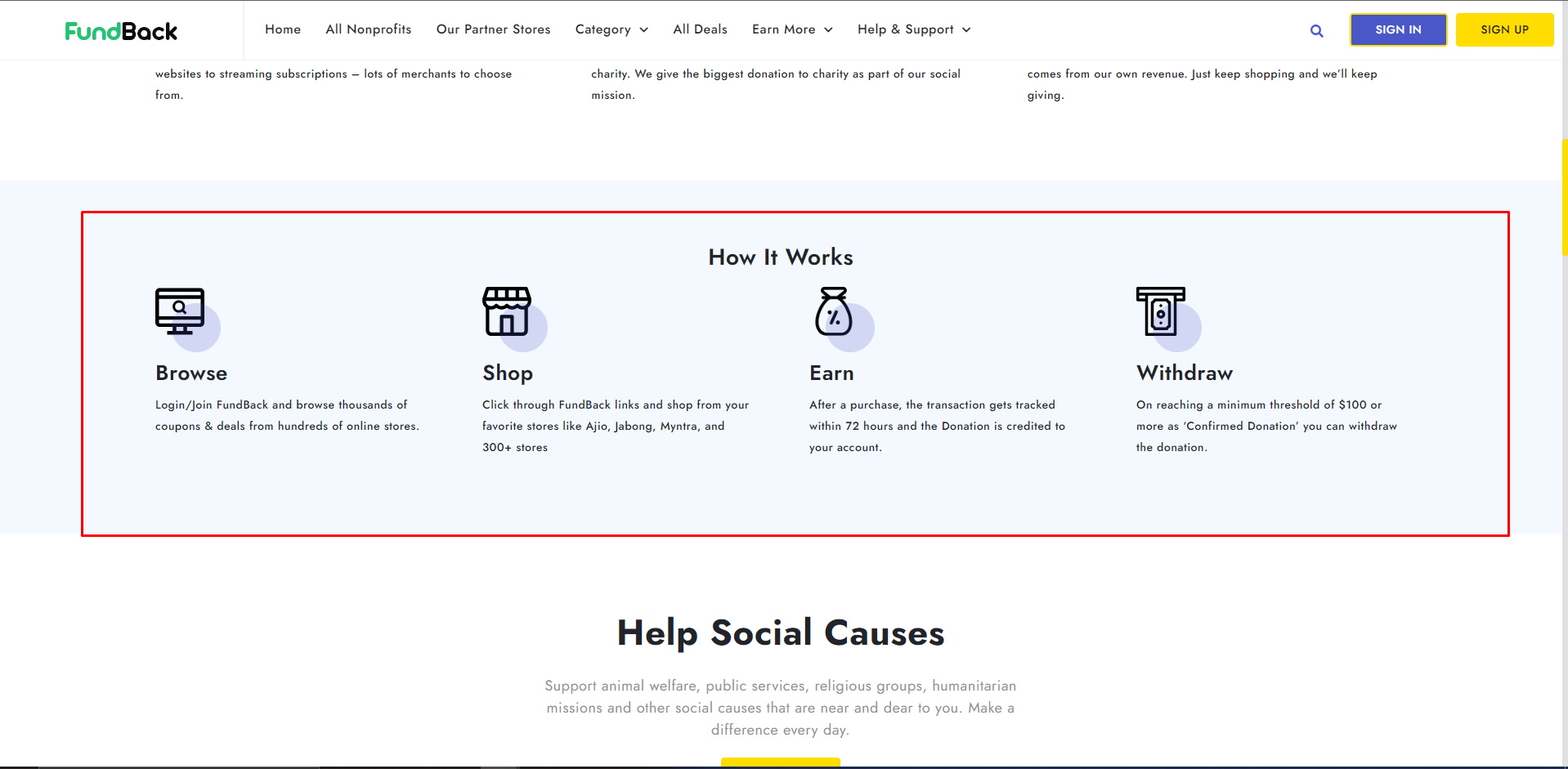 fundback: A guide on configuring Home page | EnactSoft