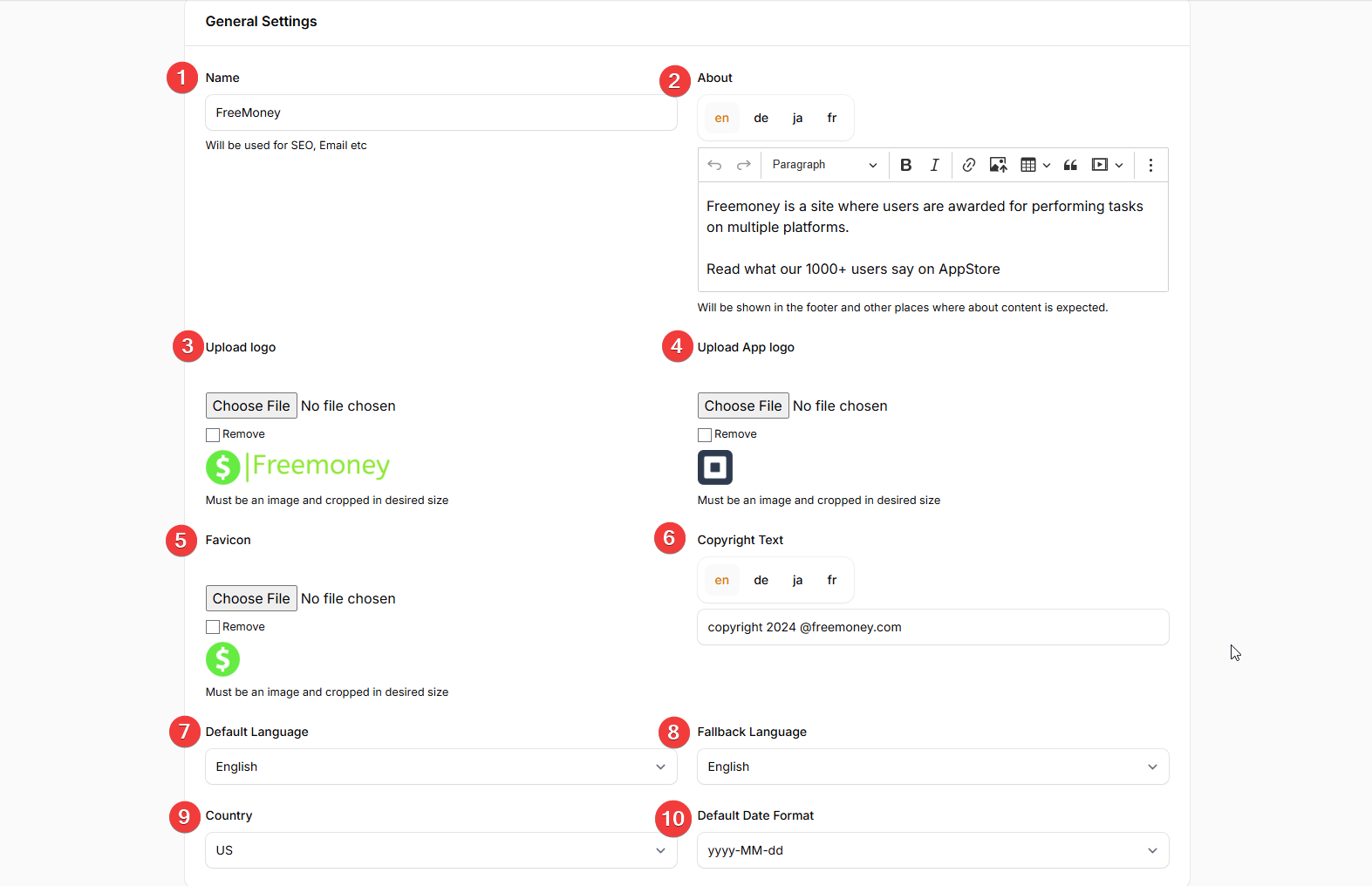 General settings set up - EnactSoft Resources